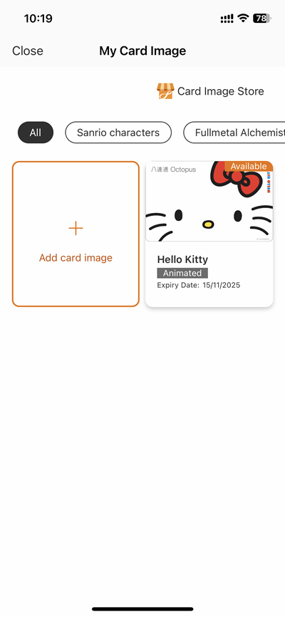 Use and Manage Card Image - Octopus Hong Kong