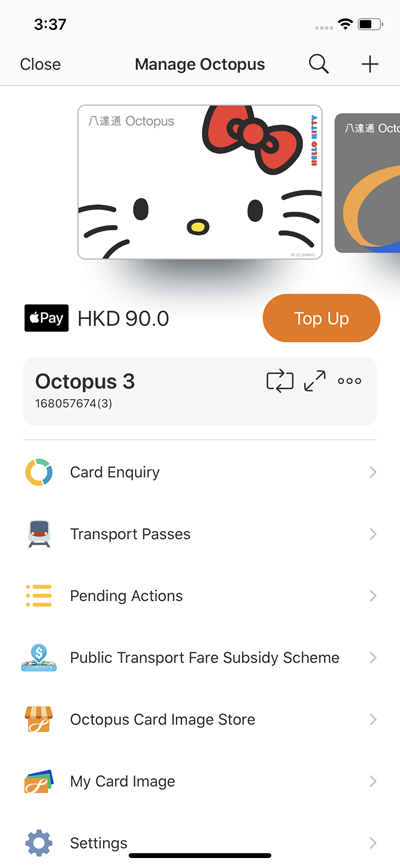 Use and Manage Card Image - Octopus Hong Kong