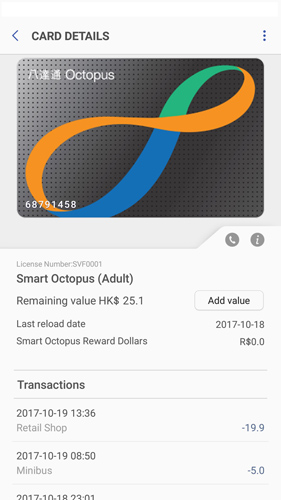 Manage your Smart Octopus in Samsung Pay - Octopus Hong Kong